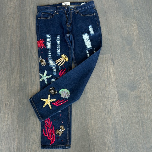 MAD Jeans | Jeans | Mad Sea Life Embroidered Jeans Limited Edition Made ...